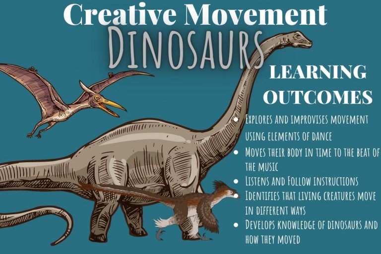 Stomp & Move Like A Dinosaur Dance Activity for Kids – Move Dance Learn