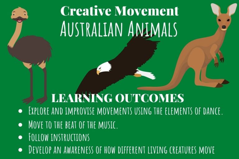 Australian Animal Creative Movement Dance Class for Kids – Free Online ...